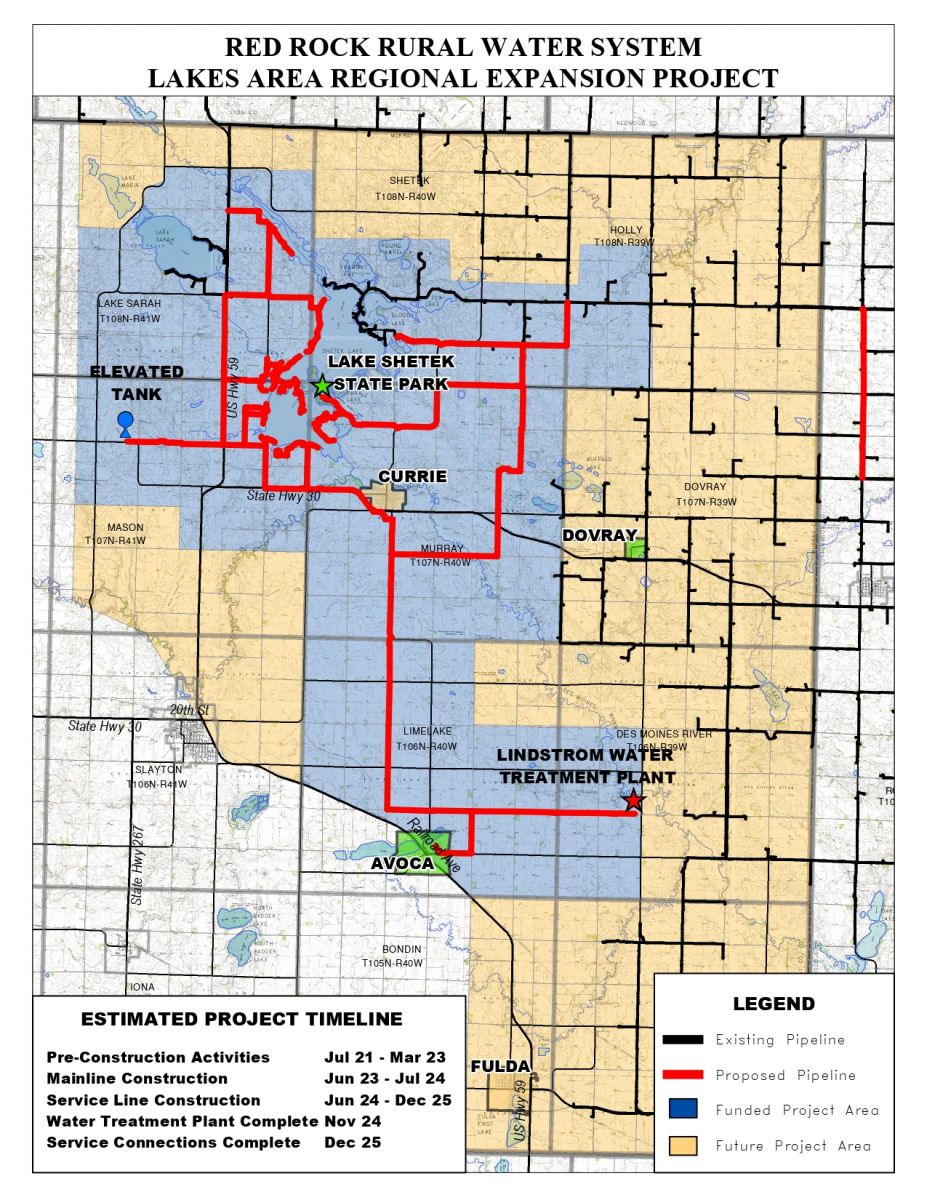 Lakes Area Project | Red Rock Rural Water System